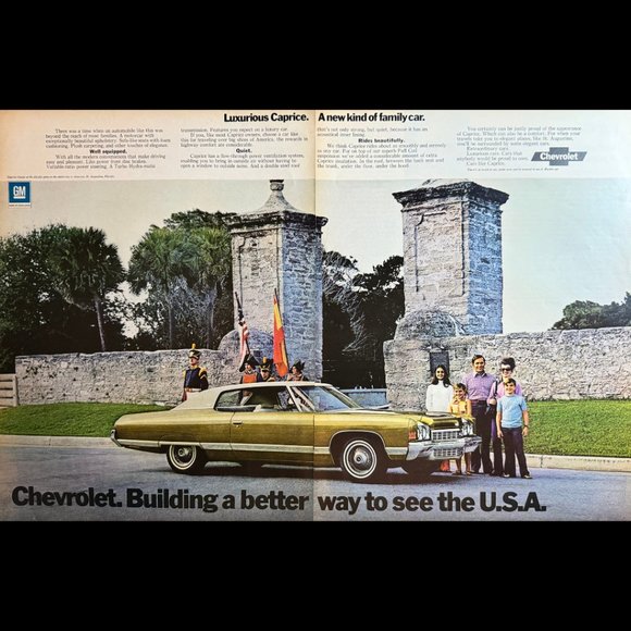 Chevrolet | Art | Chevrolet Caprice Print Ad 5972 Ephemera Family Car ...